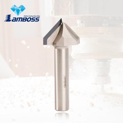 China Lamboss Diamond  V Shape PCD Router Bit for Woodworking PCD Tools for sale