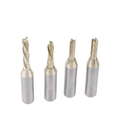 China Custom TCT Router Bit Golden Coating High Life Span Woodworking Carbide End Mill Face Mill for Wood TCT Router Bit for sale