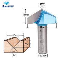 China Lamboss Woodworking V-Type Slotting Cutter Tungsten Carbide Drill Trim Cutting CNC Router Bit for sale