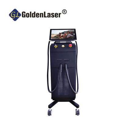 China Triple Wavelength Diode Laser Hair Removal Machine 755nm 808nm 1064nm with 2500W-3500W Output and 15.6-inch Touch Screen for sale