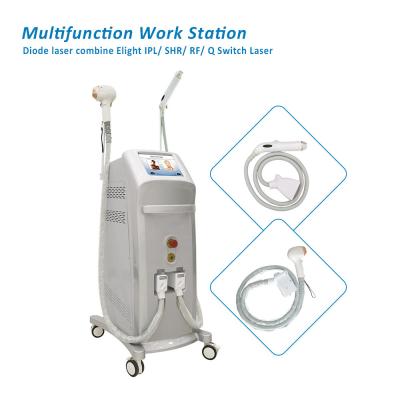China 808nm Diode Laser Hair Removal & Q-Switched ND:YAG Tattoo Removal System with 10.4