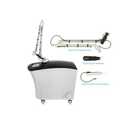 China Picosecond ND YAG Laser Tattoo Removal Machine 1064nm 532nm 2800W Portable for sale
