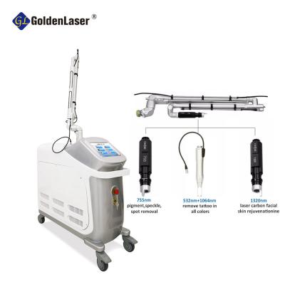 China Portable Picosecond Laser Machine 532nm/1064nm with 2J Energy and 2000W Power for Professional Dermatology Applications for sale