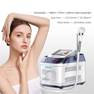 China Portable 808nm Diode Laser Hair Removal Machine 10-50J/cm2 600W for sale