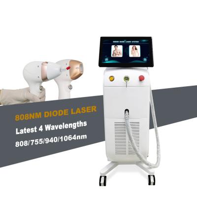 China 110V 808nm Diode Laser Hair Removal Machine with 400ms Pulse Duration and 120J/cm² Energy Output for sale