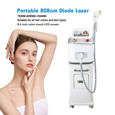 China 808nm Diode Laser Hair Removal Machine 12x20mm Spot Size 1200W Permanent for sale
