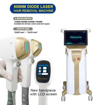 China 808nm Diode Laser Hair Removal Machine 1200W Power 12x20mm Spot Size with Advanced Cooling System for sale