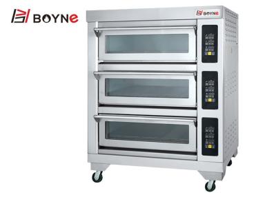 China 150kg 1220mm Commercial Double Layer 4 Trays Baking Oven 380V Stainless Steel for sale