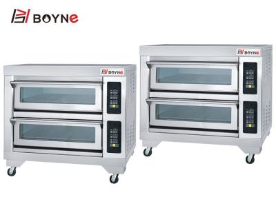 China 380V Double Layer 150kg Stainless Steel Baking Oven Four Trays 500x600mm for Hotel for sale