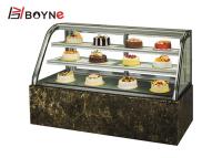 China Fan Cooling Vertical Marble Base Cake Display Cabinet Showcase 10~2°C Temperature for sale