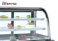 China Commercial Curved Glass Cake Display Fridge / Refrigerated Bakery Display Case for sale