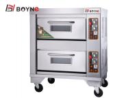 China Stainless Steel Gas Three Layer Nine Trays Deck Oven Mechanical Panel for sale