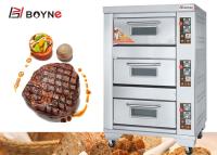 China Three Decks Commercial Gas Bread Oven 220V 210W 9 Tray Baking Oven for Bakery for sale