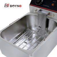 China 4L Electric Single Tank Open Fryer 2.86kW 220V for Commercial Snack Bars for sale