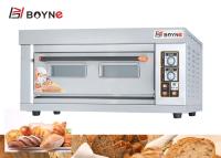 China 1220mm 1 Deck 2 Trays Industrial Electric Oven 6.6kW 220V Stainless Steel Bread Baking Oven for sale