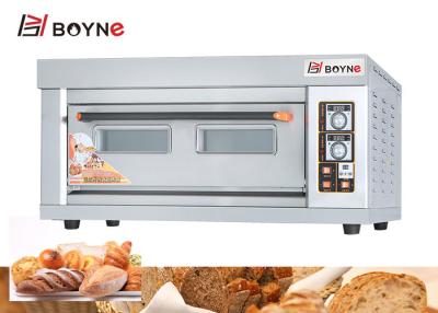 China 1220mm 1 Deck 2 Trays Industrial Electric Oven 6.6kW 220V Stainless Steel Bread Baking Oven for sale