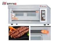 China 1220mm 1 Deck 2 Trays Industrial Electric Oven 6.6kW 220V Stainless Steel Bread Baking Oven for sale