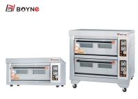 China 1220mm 1 Deck 2 Trays Industrial Electric Oven 6.6kW 220V Stainless Steel Bread Baking Oven for sale
