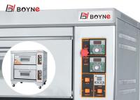 China CE 220V Stainless Steel Commercial Gas Bread Oven 2 Deck 2 Trays 96W for sale