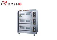 China 3 Deck 6 Trays Gas Bakery Oven 220V Commercial Baking Oven for Sale for sale