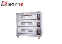 China Three Decks Commercial Gas Bread Oven 220V 210W 9 Tray Baking Oven for Bakery for sale