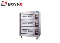 China Gas Industrial Baking Oven Three Deck Six Tray Layer Controlled Separately 20°C~400°C for sale