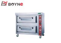 China 220V Industrial Double Deck Pizza Oven , Restaurant Automatic Pizza Oven Equipment for sale