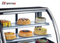 China 2 Shelf Elegance Curve Counter Top Cake Display Fridge Showcase With Marble Base for sale