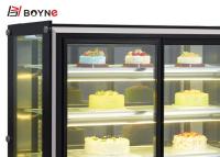 China Fan Cooling Vertical Marble Base Cake Display Cabinet Showcase 10~2°C Temperature for sale