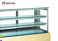 China Square Cake Refrigerated Display Case With LED Light , Cake Display Chiller for keep food fresh for sale