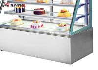 China Countertop Glass Cake Showcase Chiller , 2Layer Cake Arc Shape Shop Display Counters for sale