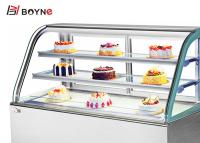China Countertop Glass Cake Showcase Chiller , 2Layer Cake Arc Shape Shop Display Counters for sale