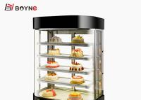 China Industrial Vertical Cake Display Fridge Stainless Steel 5 Layer Sliding Door Danfoss Compressor for sale