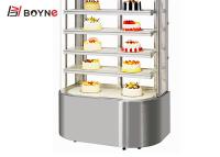 China Industrial Vertical Cake Display Fridge Stainless Steel 5 Layer Sliding Door Danfoss Compressor for sale