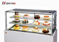 China Anti Noise Refrigerated Cake Display Case Automatic Defrost Desert Cooler Custom Size for sale