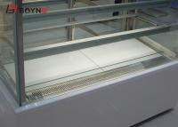 China Anti Noise Refrigerated Cake Display Case Automatic Defrost Desert Cooler Custom Size for sale