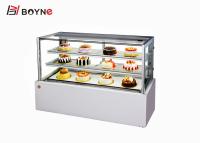China Anti Noise Refrigerated Cake Display Case Automatic Defrost Desert Cooler Custom Size for sale