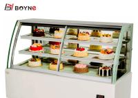 China Table Top Chilled Cake Display Fridge Stainless Steel Air Cooling Demisting Hollow Glass 580W for sale