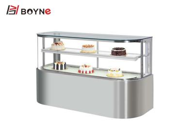 China D Shape Cake Display Cabinet 1200mm Digital Temperature Controller Curved Glass Showcase for sale