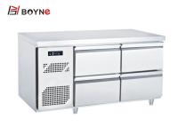 China 285W Commercial Undercounter Fridge 300L 4 Drawer Adjustable Shelf Industrial Freezer for sale