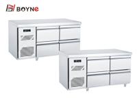 China 285W Commercial Undercounter Fridge 300L 4 Drawer Adjustable Shelf Industrial Freezer for sale