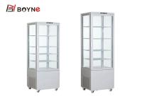 China 215L Commercial Glass Door Refrigerator Drink Display Cabinet Showcase 0-12°C 250W for sale