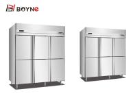 China 6 Door Upright Commercial Refrigerator 1820x750x1980mm Air Cooling Digital Thermostat for sale