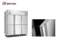 China 6 Door Upright Commercial Refrigerator 1820x750x1980mm Air Cooling Digital Thermostat for sale