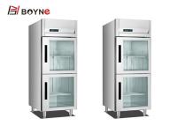 China 497W Industrial Upright Freezer 100kg Capacity 620x750x1980mm Commercial Display Freezer for sale