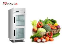 China 497W Industrial Upright Freezer 100kg Capacity 620x750x1980mm Commercial Display Freezer for sale