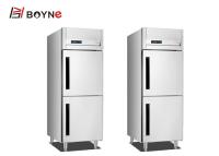 China Industrial Two Door Upright Freezer 620x750x1980mm 304 Stainless Steel Digital Display Low Noise CE for sale