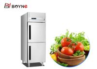 China Industrial Two Door Upright Freezer 620x750x1980mm 304 Stainless Steel Digital Display Low Noise CE for sale