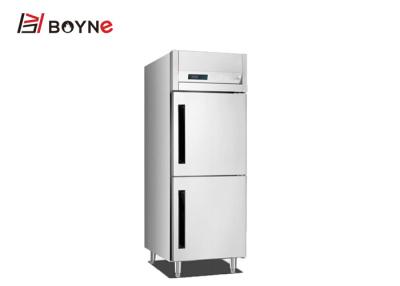 China Industrial Two Door Upright Freezer 620x750x1980mm 304 Stainless Steel Digital Display Low Noise CE for sale