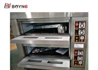 China Gas Two Deck Four Tray Baking Oven 120W 220V 1340x900x1400mm Fire Monitor for sale